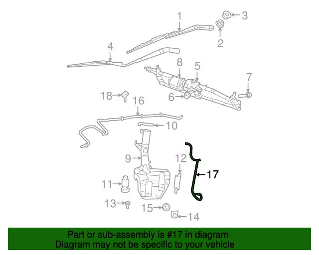 2008-2020 Mopar Washer Hose 68028583AA | TascaParts.com