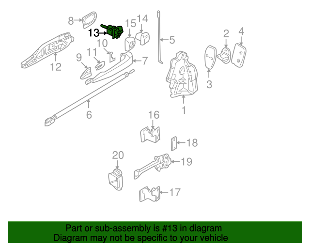 51217019975 - 2001-2006 BMW Lock Cylinder (51-21-7-019-975) | BMW of ...