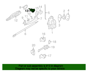 51-21-7-019-975 - Door Lock Cylinder 2001-2006 BMW | AutoNationParts.com