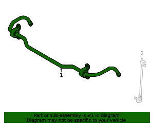 2021-2023 Volkswagen ID.4 Suspension Stabilizer Bar 1EA-411-303-AE ...