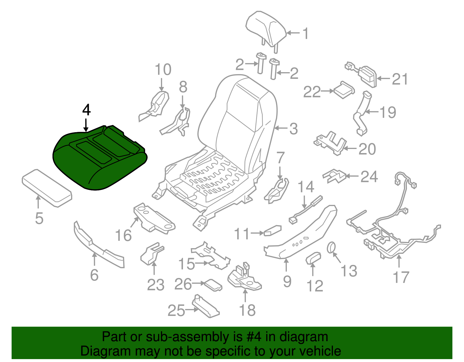 2017-2018 Nissan Maxima Cushion Cover 87370-9DD2A | My Nissan Part