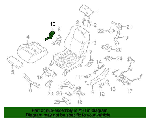 2016-2024 Nissan Inner Finish Panel 87381-4RA0A | Parts for Nissans