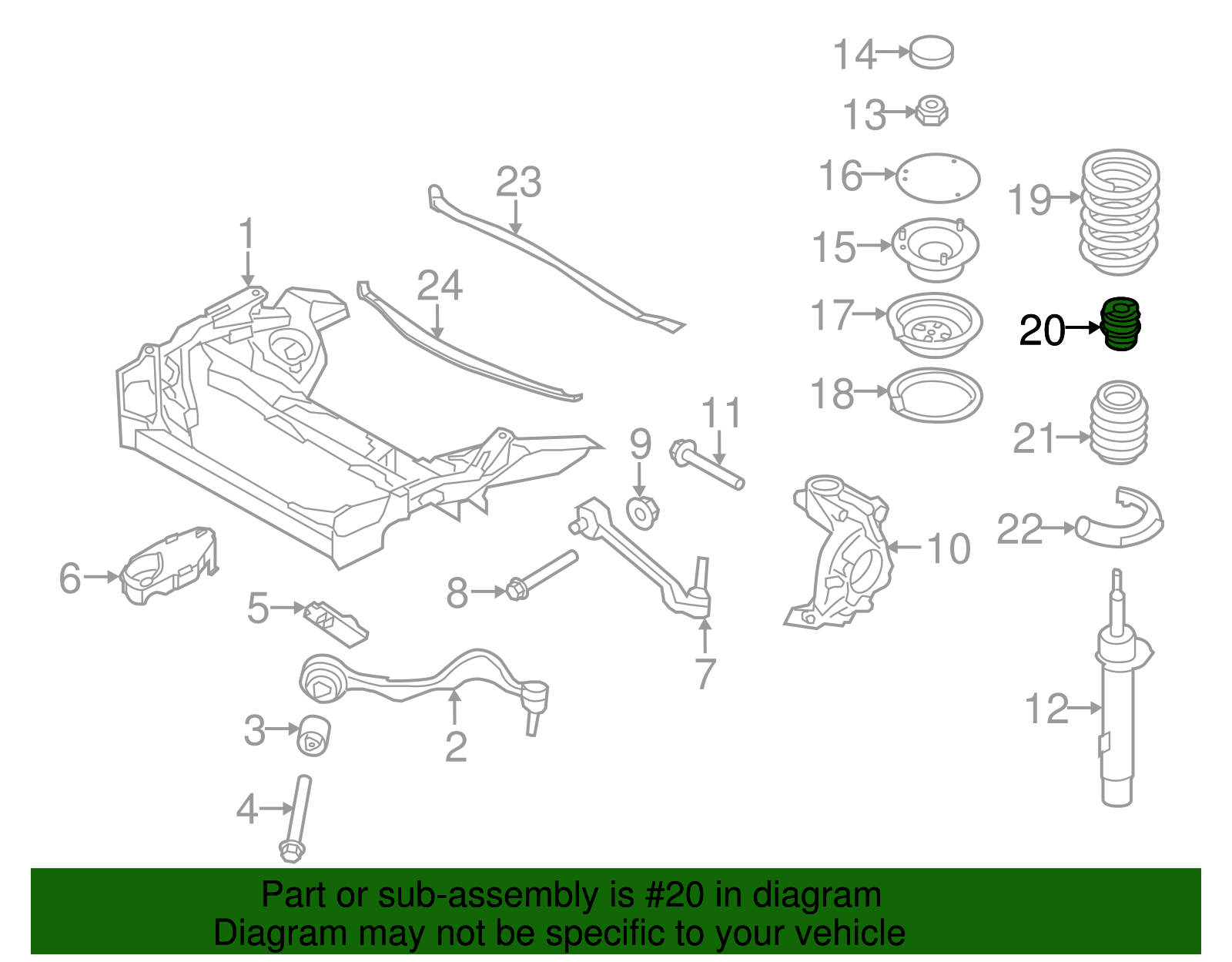 31336771380 - 2008-2013 BMW Strut Bump stop (31-33-6-771-380) | BMW of ...