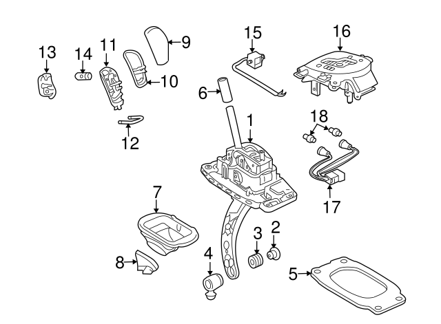 2008-2017 GM Automatic Transmission Control Lever Extension Bushing ...
