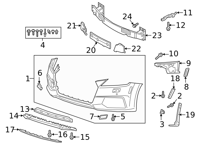 8S0-807-233-F - Lower Plate 2016-2023 Audi | Audi OEM Parts