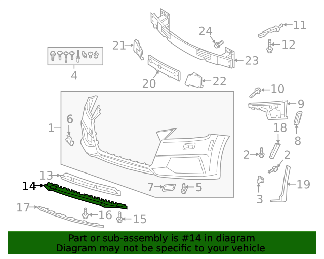 8S0-807-233-F - Lower Plate 2016-2023 Audi | Audi OEM Parts