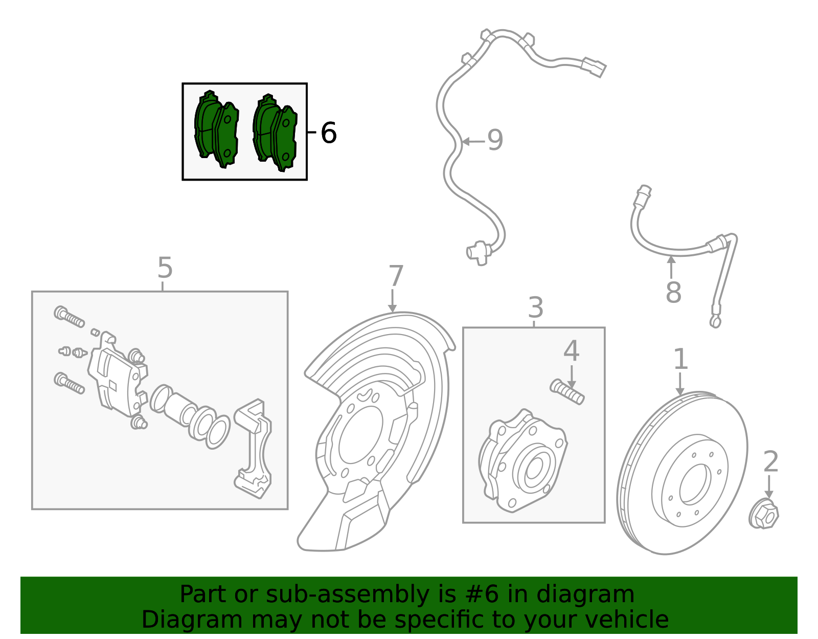 2021-2025 Nissan Rogue Brake Pads D1060-6RA1A | Nissan Parts Central
