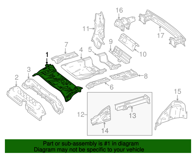 246-610-04-61 - Floor Pan 2014-2020 Mercedes-Benz | Mercedes-Benz USA Parts
