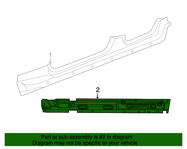 2007-2018 Jeep Rocker Reinforced - Driver's Side (LH) 55395889AE ...