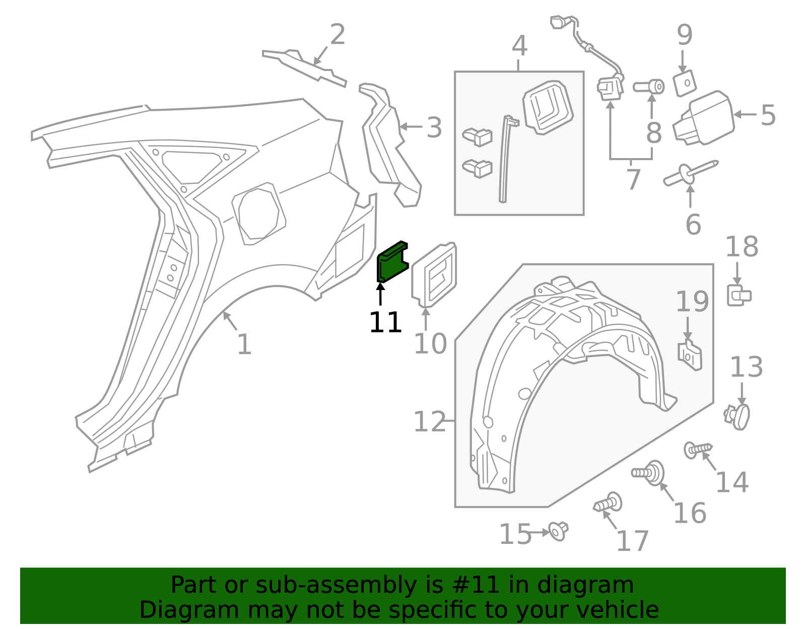 75451-TBA-A01 - Insulator Assembly Rear Air Outlet - 2016-2021 Honda ...