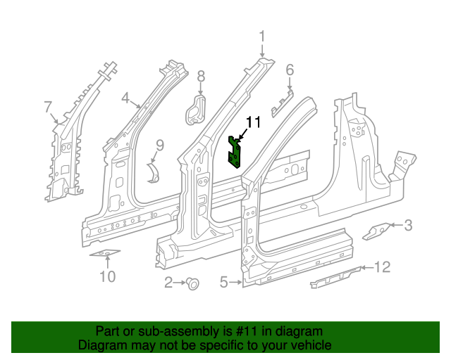 238-682-43-00 - Rocker Panel Insulator 2018-2023 Mercedes-Benz ...