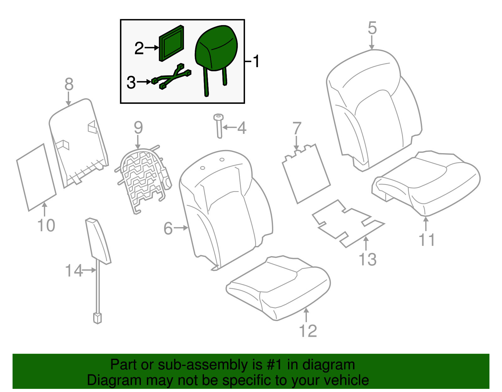 86400-5ZA0B - Headrest 2015-2020 Infiniti QX80 | INFINITI Parts ...