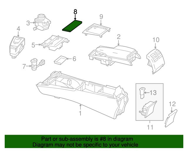 207-680-08-07 - Console Trim Panel 2010-2013 Mercedes-Benz | Mercedes ...