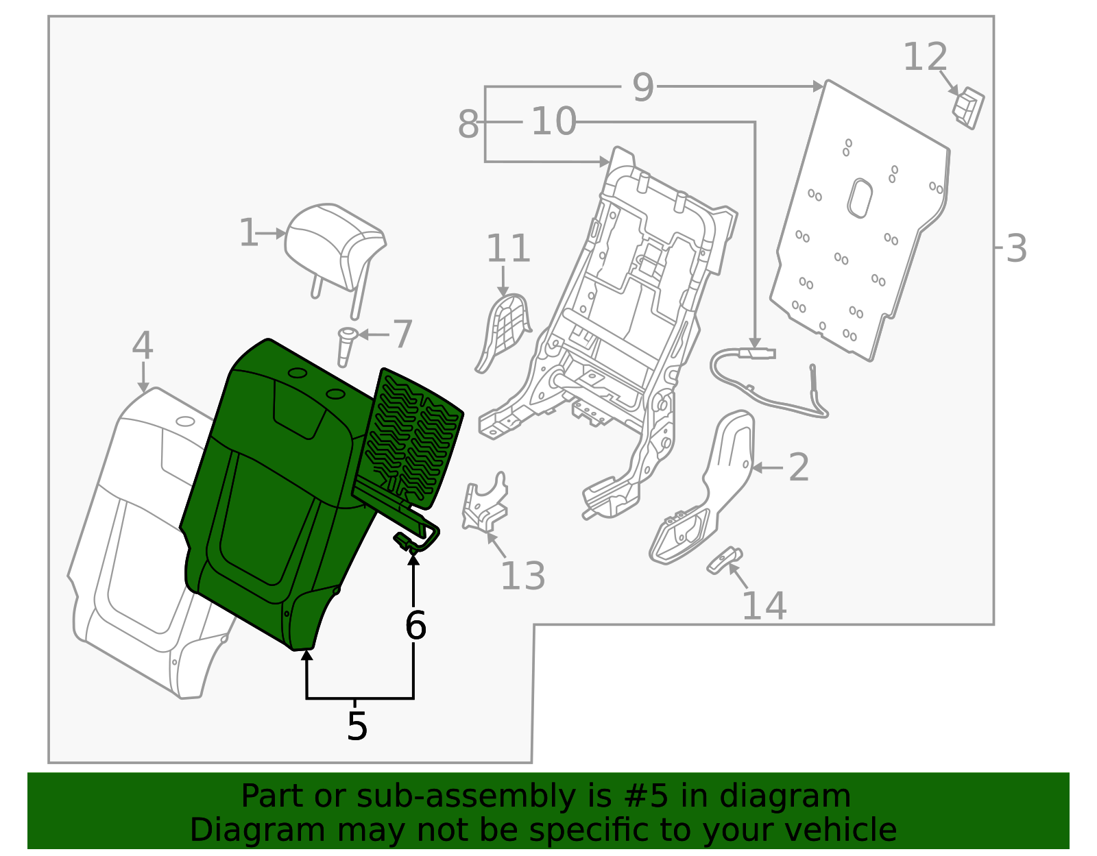 Hyundai - 89350-N9510 - Seat Back Pad - 2022-2024 Hyundai Tucson | OEM ...