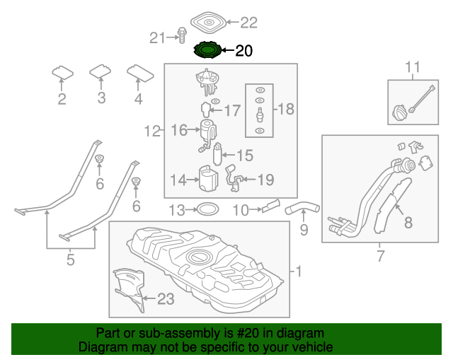 2013-2016 Hyundai Fuel Tank Lock Ring 31158-A5600 | AutoNationParts.com