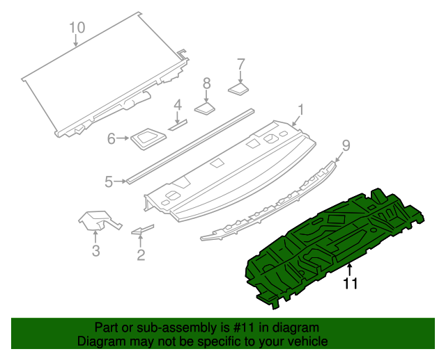 51-48-7-221-979 - Package Tray Insulator - 2012-2018 BMW | BMW Parts ...