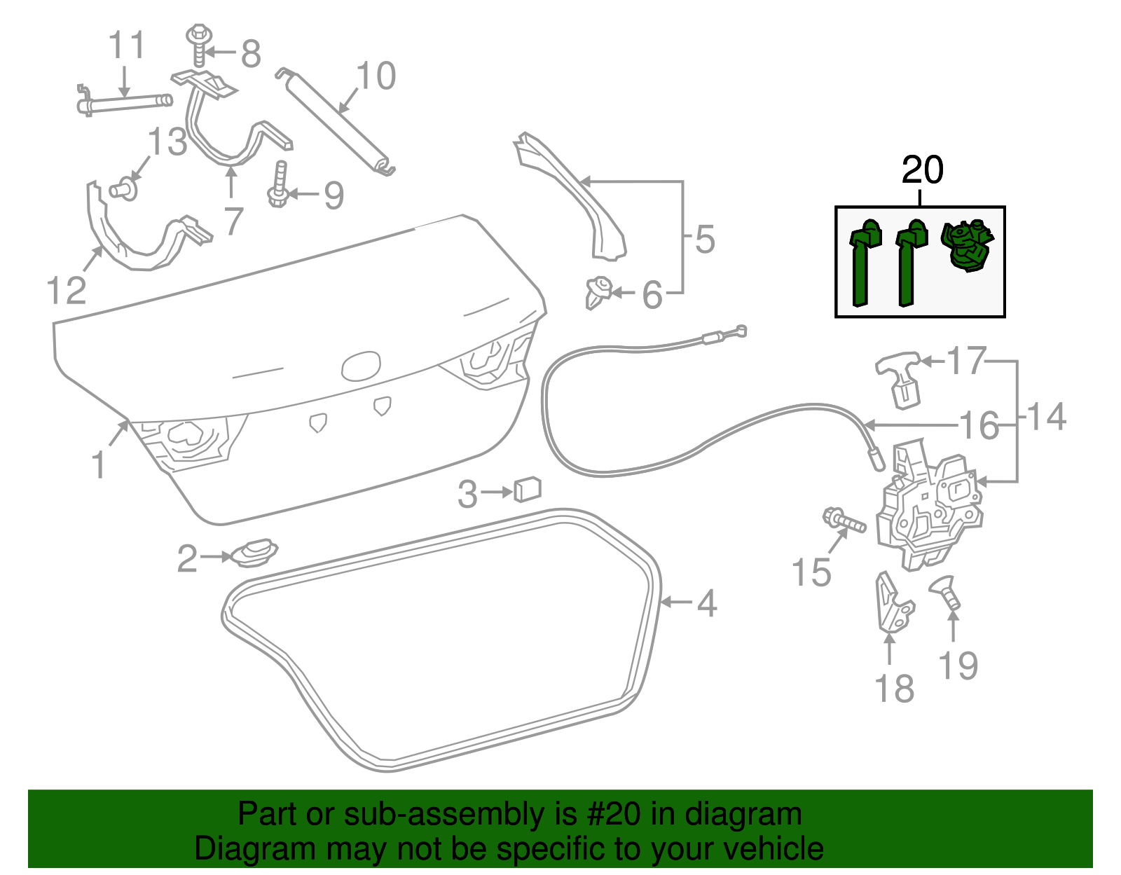 69055-06160 - Trunk Lock Cylinder And Key 2018-2024 Toyota | Longo ...