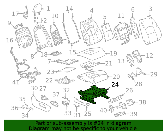 Front Passenger Side Seat Cushion Frame 13534152 | GMPartsDirect.com