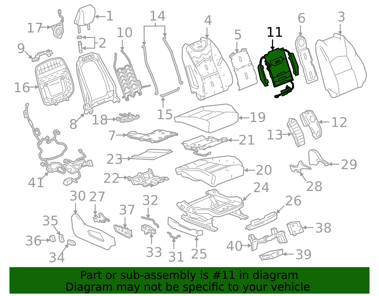2019-2023 Cadillac XT4 Lumbar 13558037 GM | GMPartsDirect.com