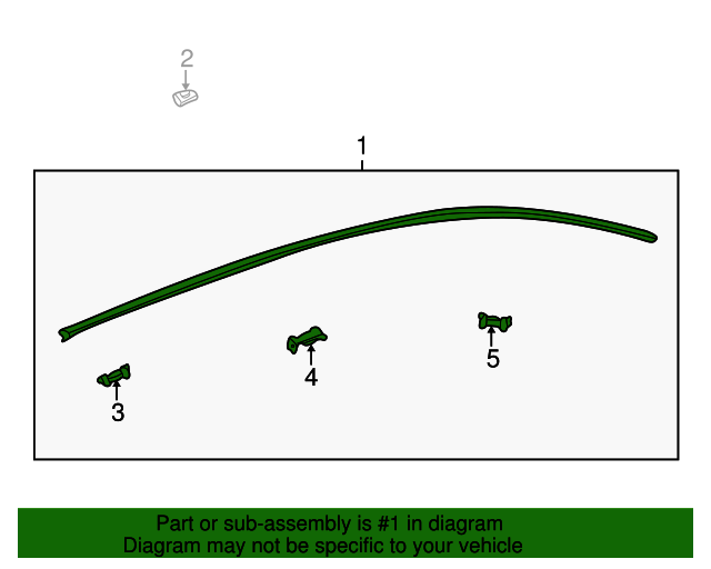 2001-2006 Hyundai Elantra Roof Molding 86131-2D000 | QuirkParts
