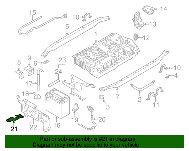 2013-2016 Audi Q5 Battery Tray Bracket 8R0-805-555-B | OEM Parts Online
