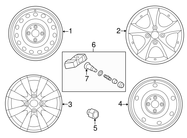 52910-1R005 - Wheel 2012-2017 Hyundai Accent | AutoNationParts.com