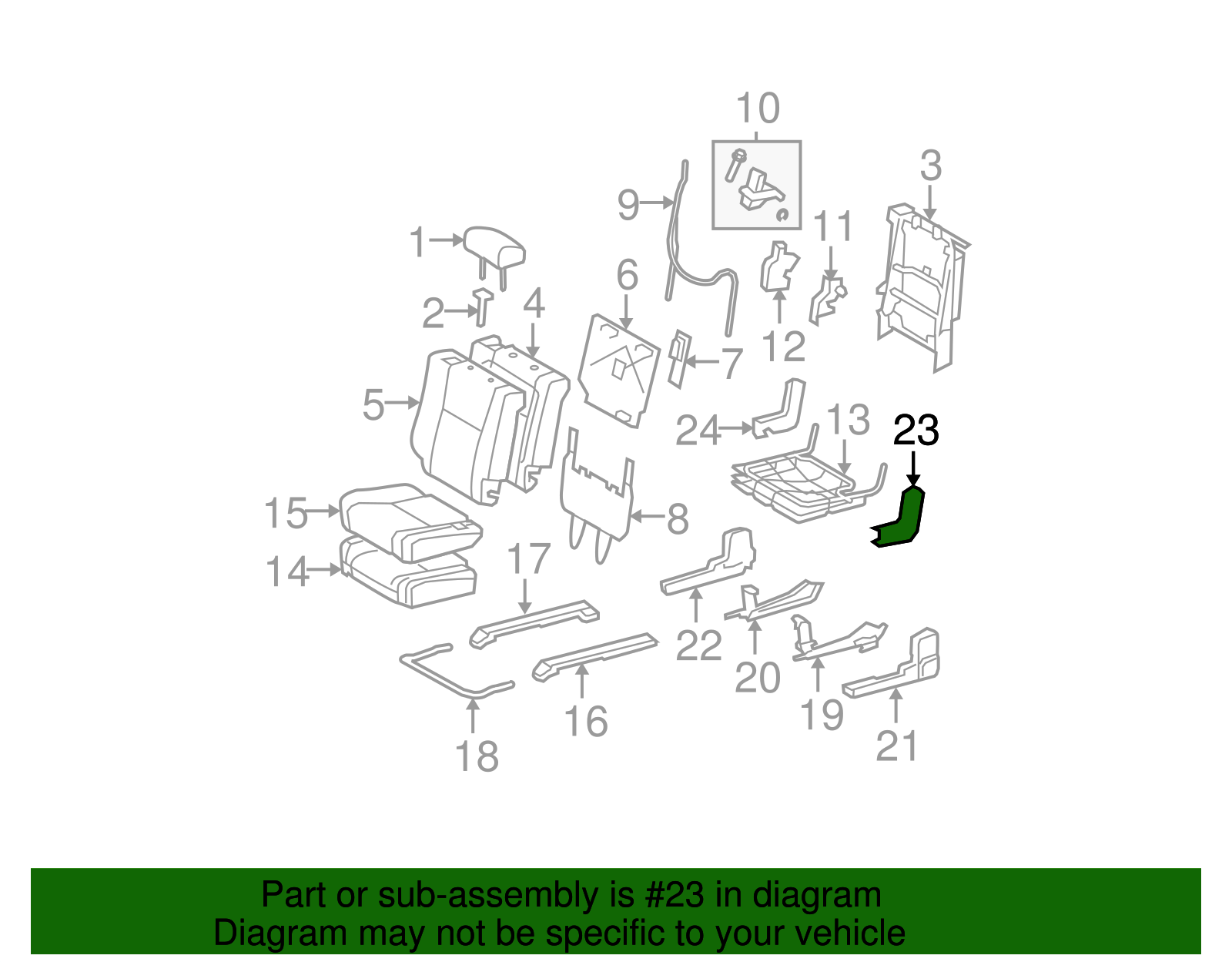 2007-2013 Toyota Tundra Hinge Cover 71829-0C010-C0 | Toyota Parts Center