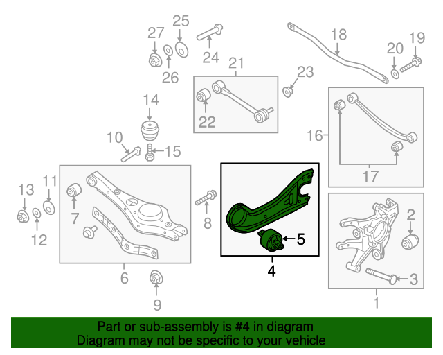 2019-2021 Kia Sedona Trailing Arm 55280 A9200 | QuirkParts