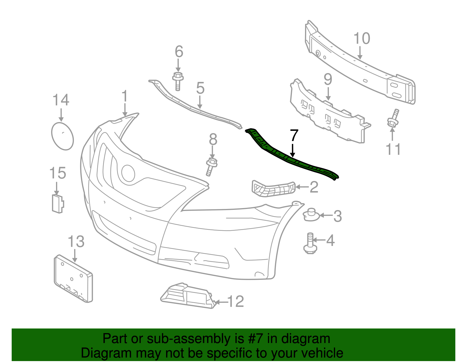 2007-2009 Toyota Camry Upper Retainer 52521-06020 | Toyota Parts Center