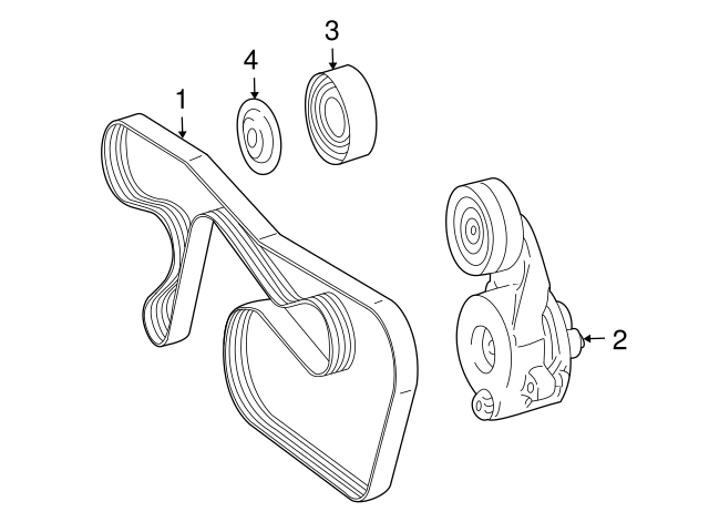642-200-10-70 - Accessory Drive Belt Idler Pulley 2007-2018 Mercedes ...