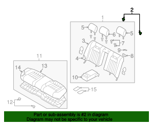 2009-2014 Hyundai Genesis Seat Back Assembly Grommet 89785-3M000 ...
