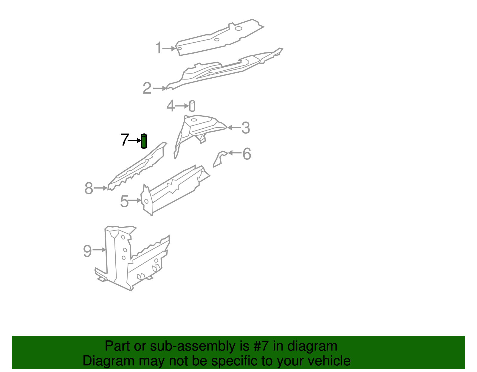 2012-2019 Porsche Front Rail Insert PAF-008-978 | sunsetporscheparts.com