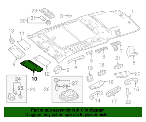 212-810-01-01-7N73 - Sun Visor 2014-2016 Mercedes-Benz ...