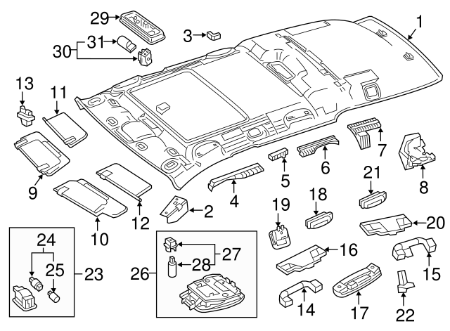 204-810-00-41-9051 - Front Console Rack 2014-2016 Mercedes-Benz ...