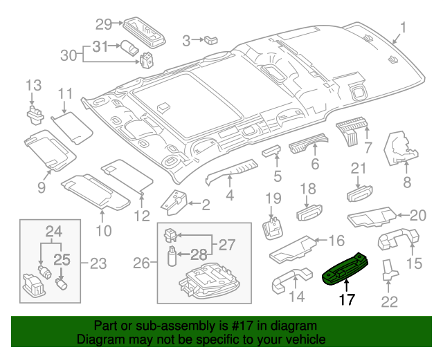 204-810-00-41-9051 - Front Console Rack 2014-2016 Mercedes-Benz ...