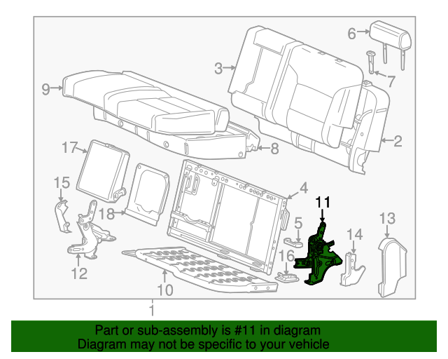 2014-2019 GM Rear Driver Side Seat Latch 84050179 GM | GMPartsDirect.com