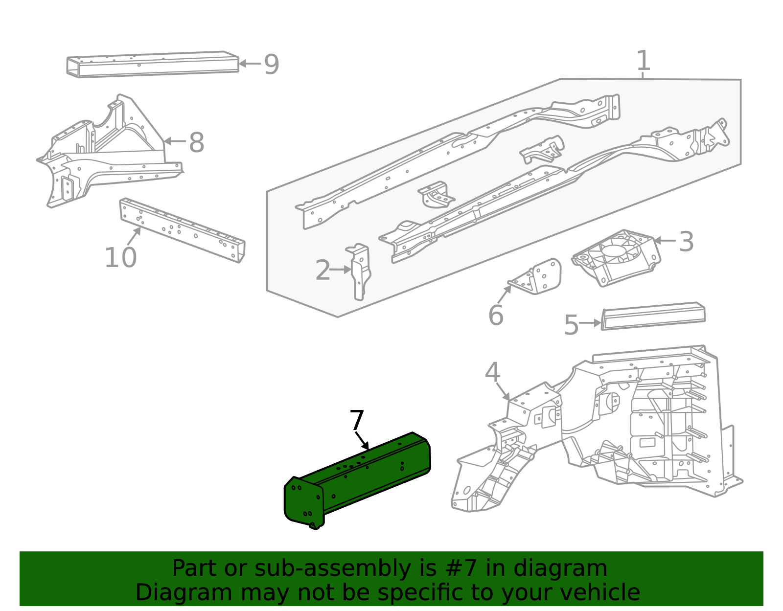2023-2025 Chevrolet Corvette F Rail 85515601 | Shea Chevrolet Parts