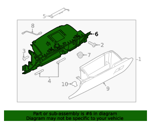 Genuine OEM Glove Box Frame Part# LR094990 Fits 2018 Land Rover Range ...