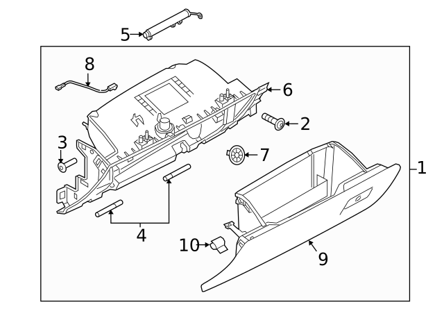 2018-2023 Land Rover Range Rover Velar Glove Box Assembly LR146262 ...