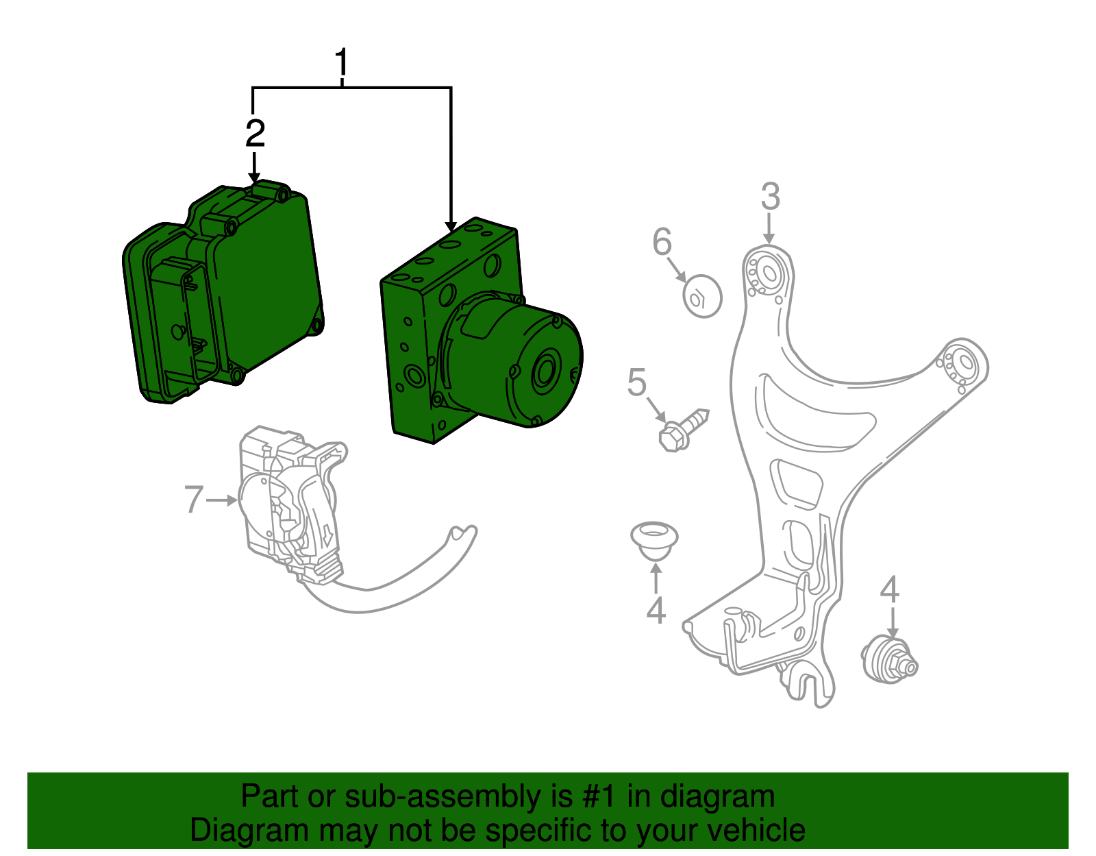 2016-2017 Chevrolet Malibu Brake Pressure Modulator Valve Assembly with ...