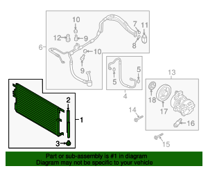 Genuine Condenser for 2016-2018 Hyundai Tucson | Part# 97606-D3500 ...