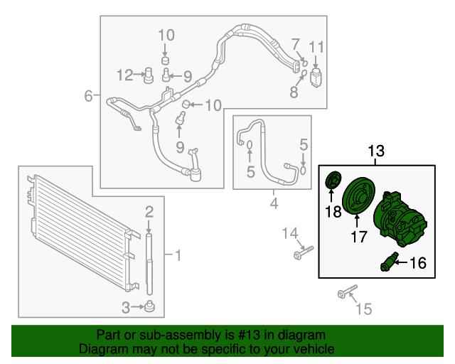 Genuine Compressor Assembly for 2017-2018 Hyundai Tucson | Part# 97701 ...