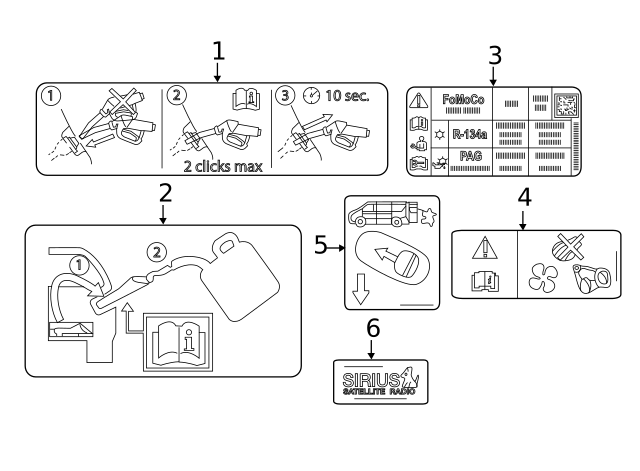 2015-2021 Ford Fan Label AU5Z-8653-A | TascaParts.com