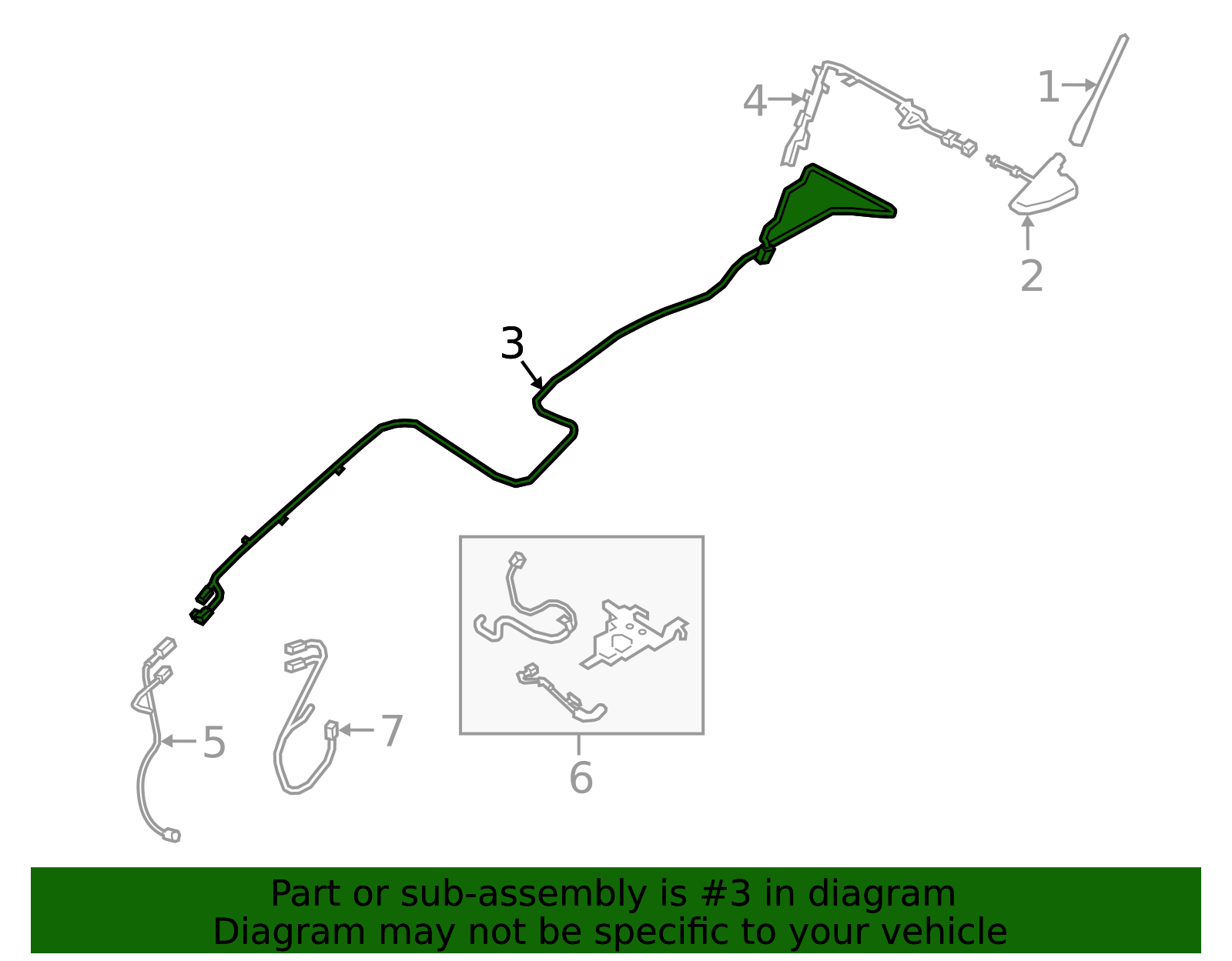 2019-2023 Ford Ranger Antenna Cable KB3Z-18812-TF | Miracle Ford Parts