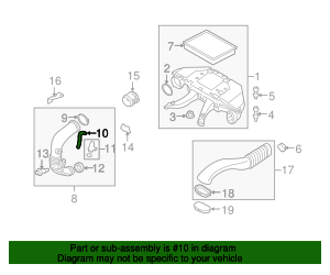 13717808158 - 2009-2013 BMW Air Hose (13-71-7-808-158) | BMW of South ...