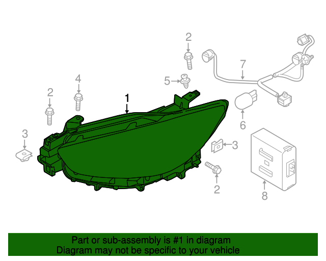 2016 Mazda CX-5 Composite Headlamp KA0G-51-031J | Mazda Part Direct