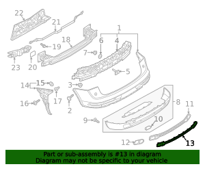 Genuine Audi 80A-807-578-A-RN4 | Center Molding | FREE Shipping on Most ...