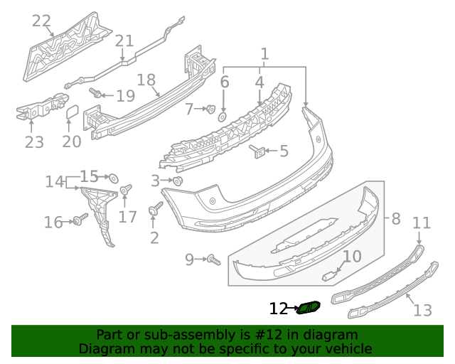 2018-2020 Audi SQ5 Corner Trim 80A-807-319-A | Audi USA Parts