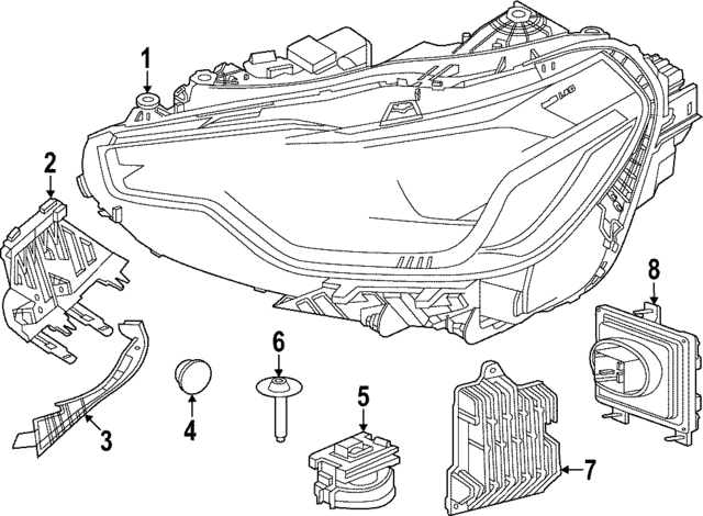 Genuine BMW 63-11-5-A03-E43 | LED Adaptive Headlamp Assembly - Left ...