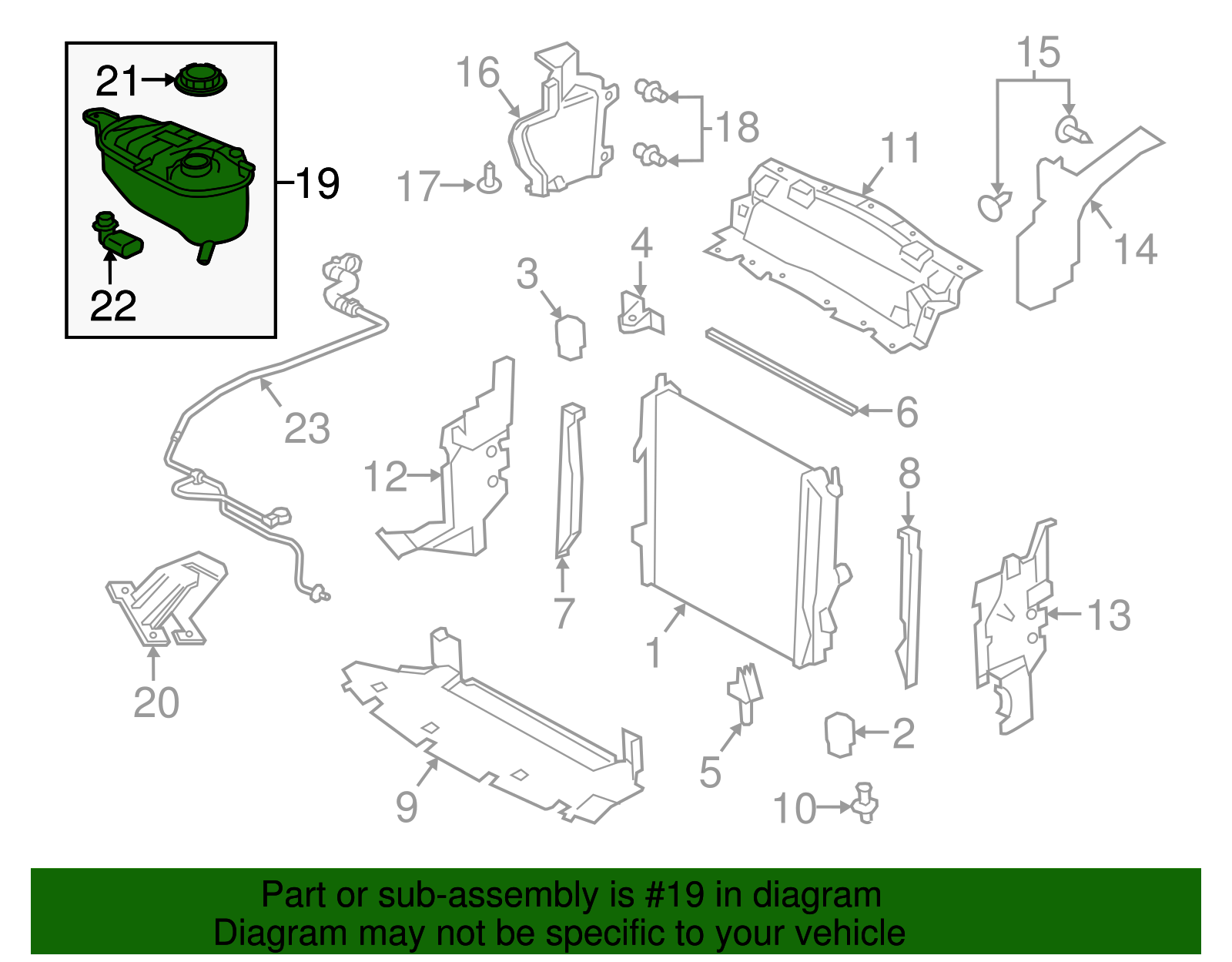 2007-2024 Jaguar Expansion Tank T2R94313 | Haper Jaguar Parts